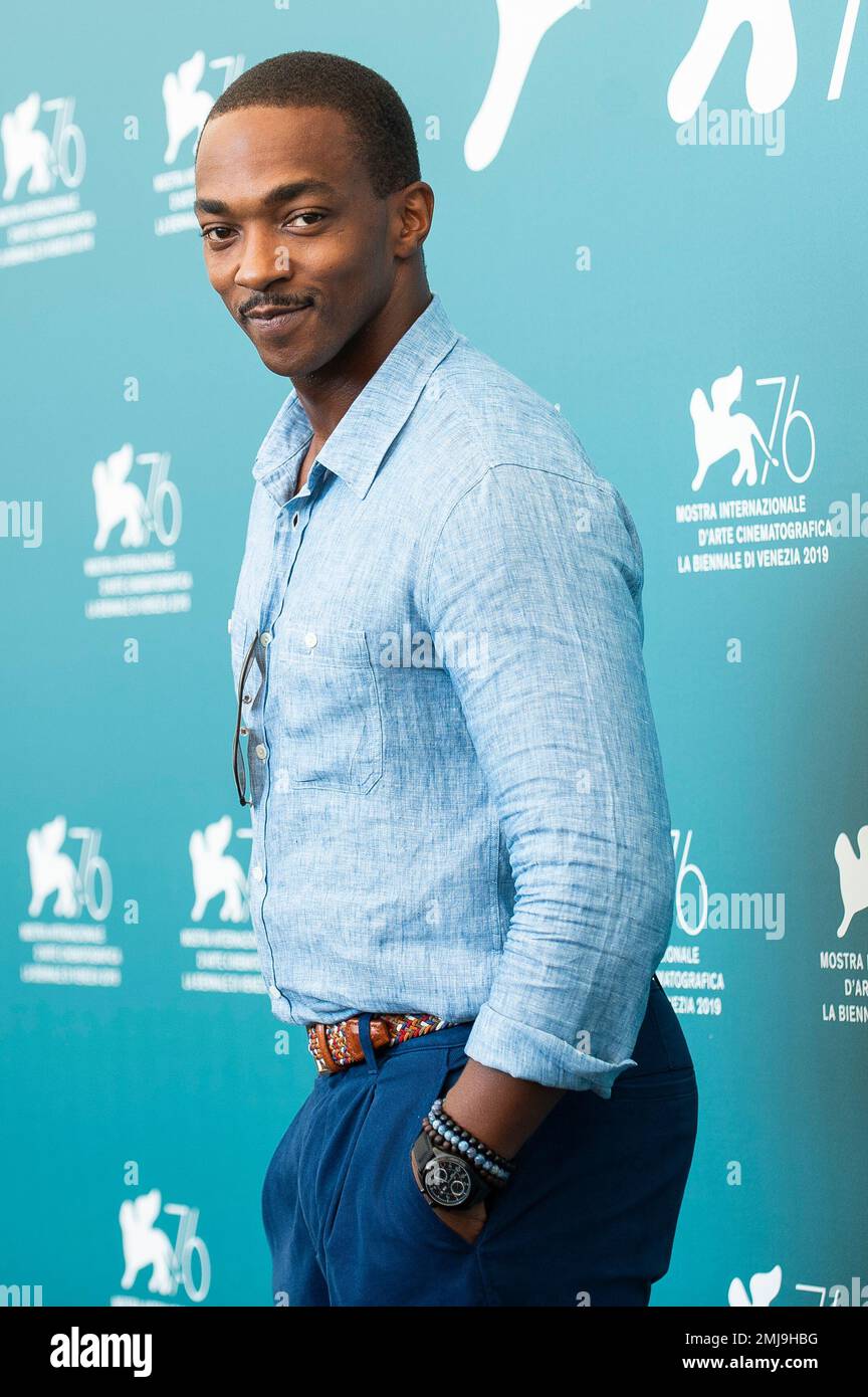 Anthony Mackie at the photo call for the film 'Seberg' at the 76th ...