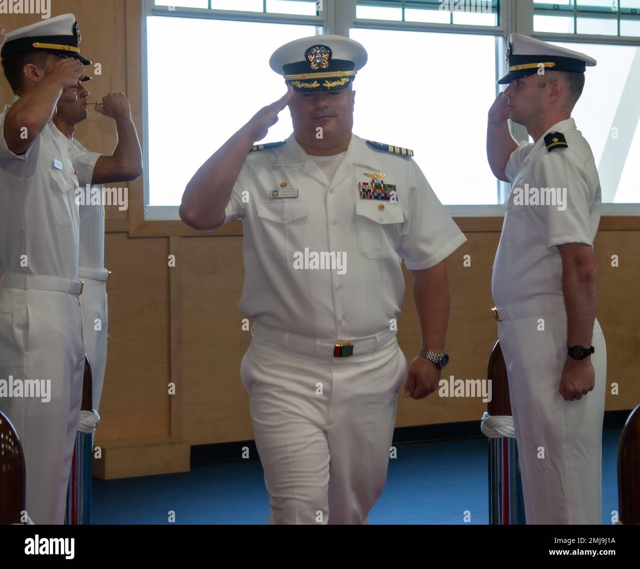 NEWPORT, R.I. (Aug. 26, 2022) Capt. Everett Alcorn, commanding officer ...