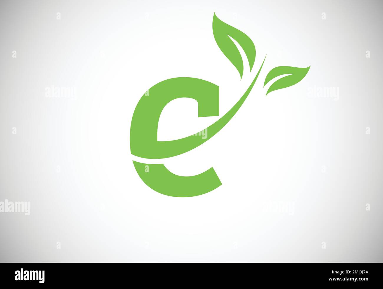 Initial letter C and leaf logo. Eco-friendly logo concept. Modern ...