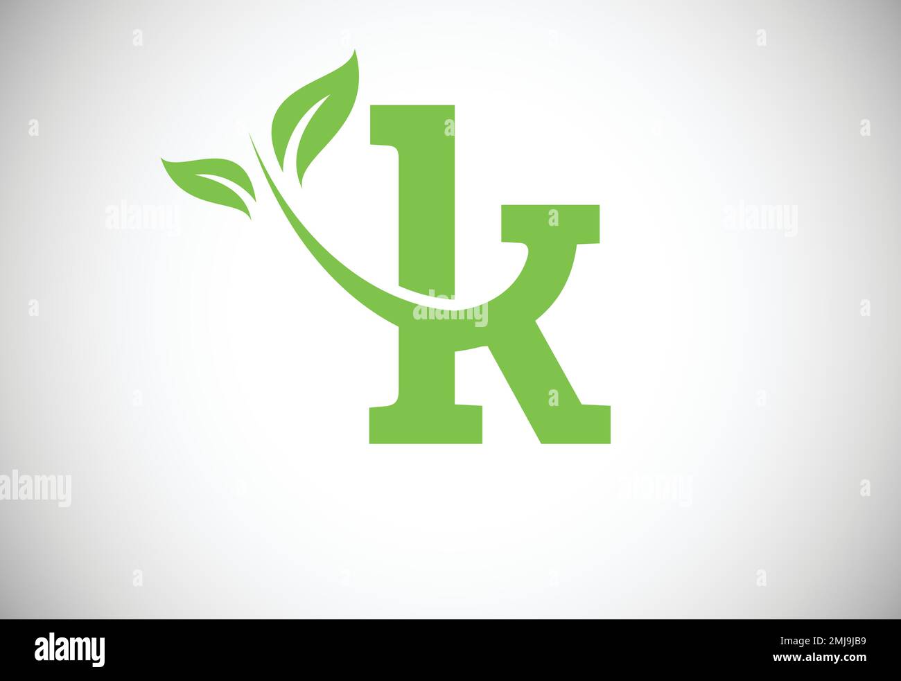 Initial letter K and leaf logo. Eco-friendly logo concept. Modern ...