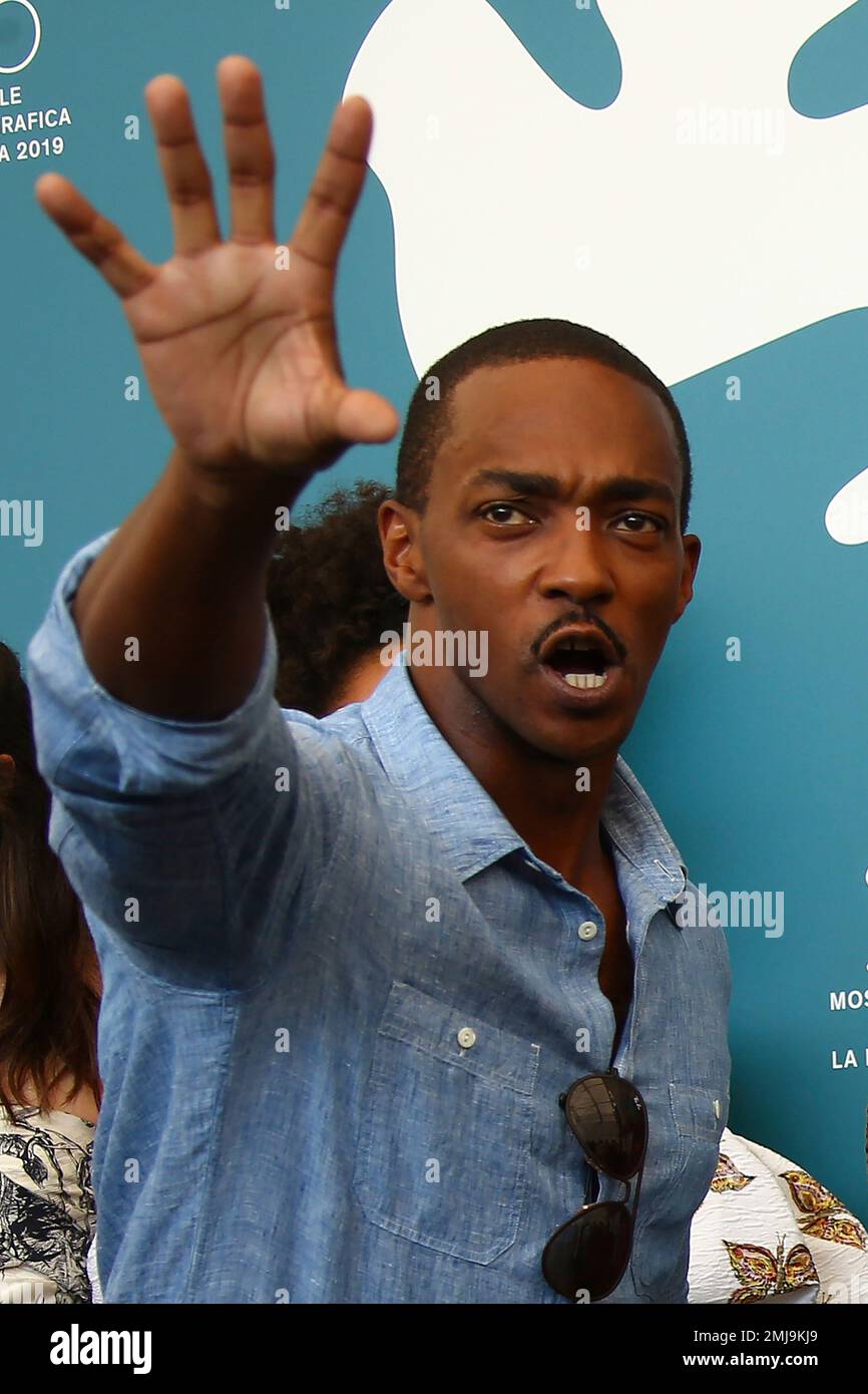 Anthony Mackie poses for photographers upon arrival at the premiere of ...