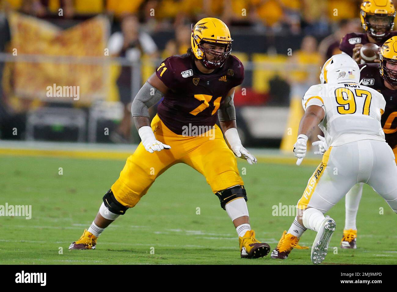 Arizona State Sun Devils offensive lineman Steven Miller (71) during an ...