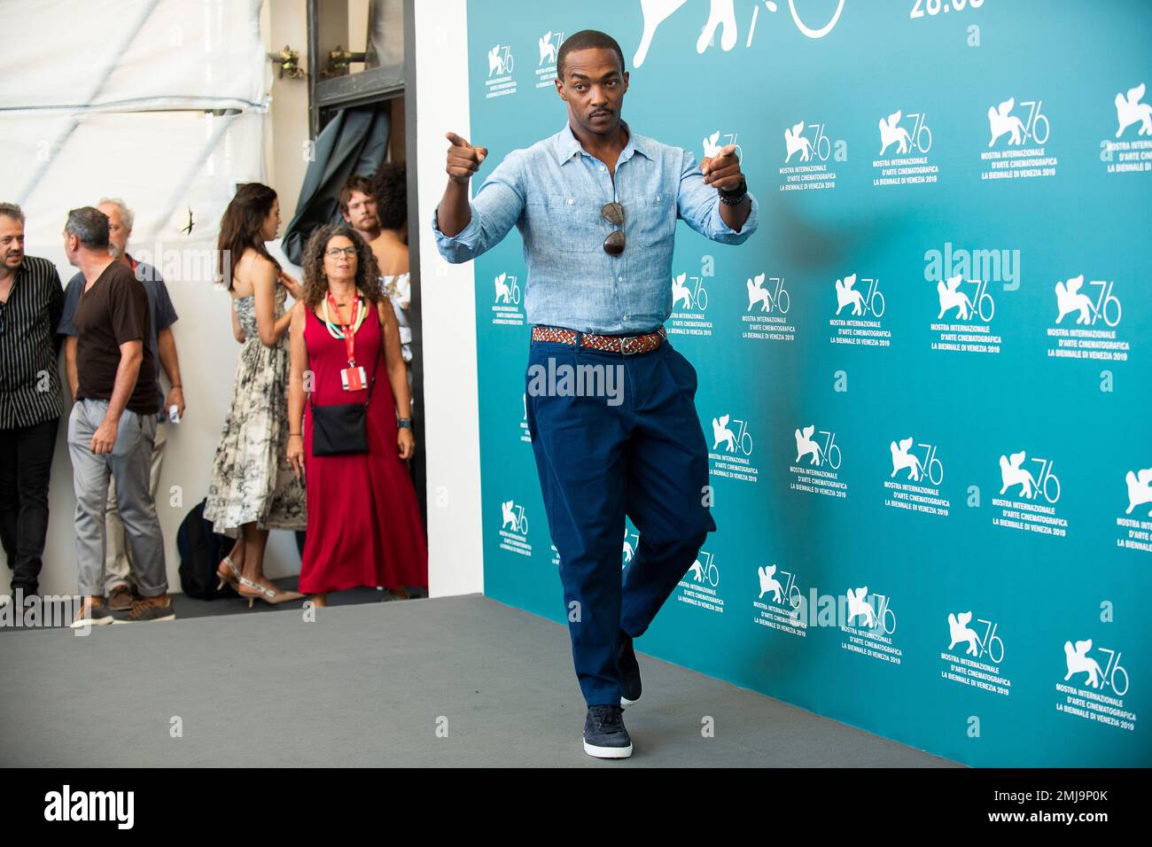 Actor Anthony Mackie poses for photographers at the photo call for the ...