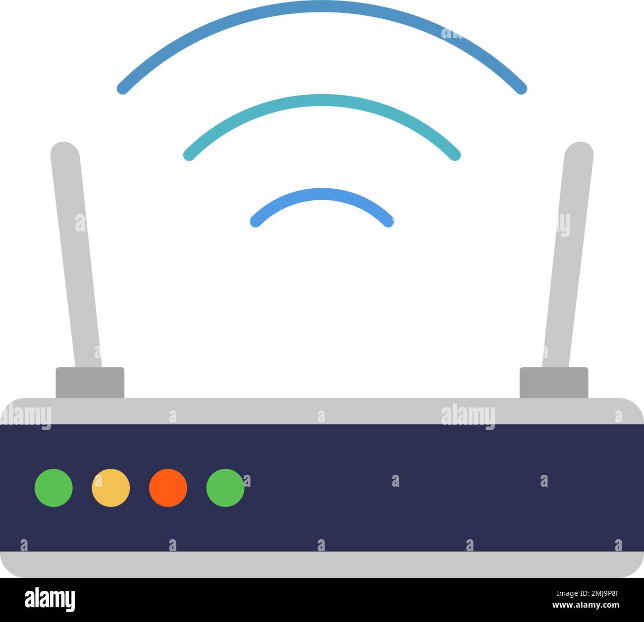 Flat design router icon. Network communication relay equipment ...