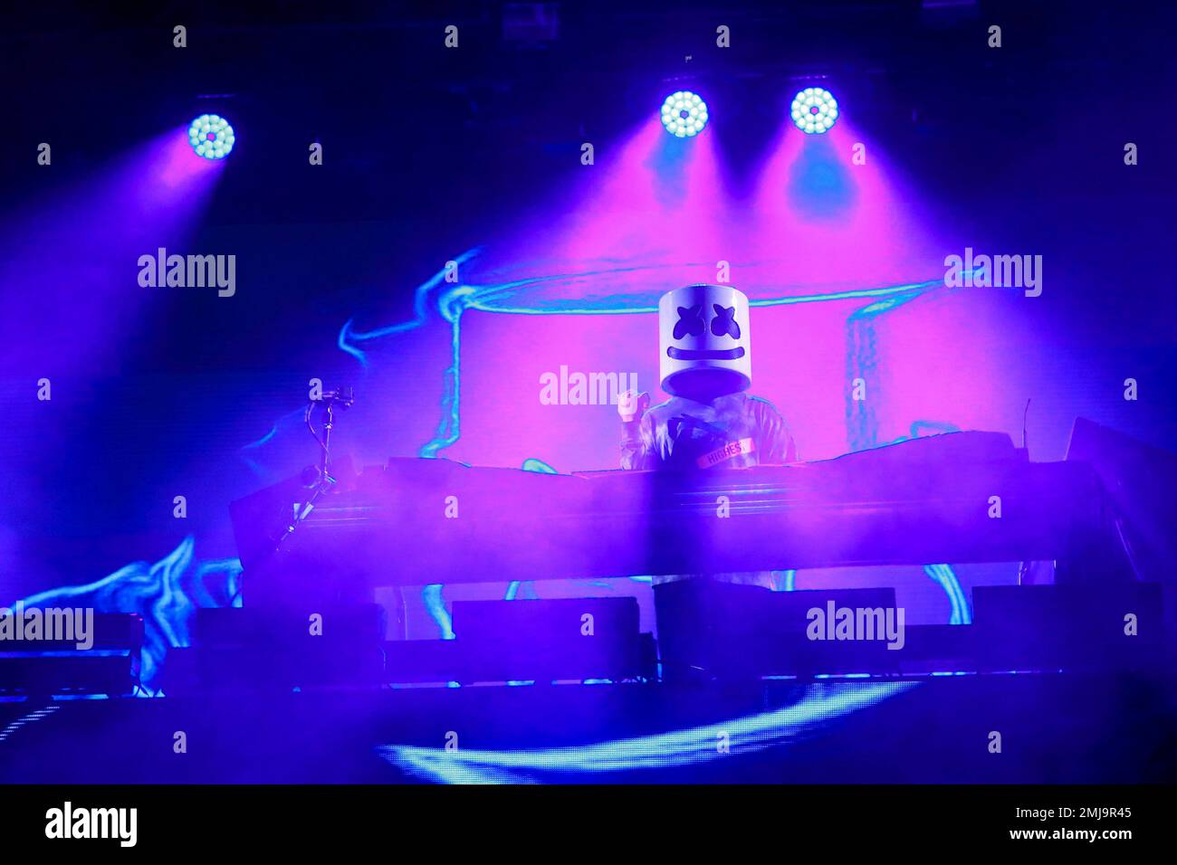 Marshmello performs at the Z100 Summer Bash at The Rooftop at Pier 17 ...