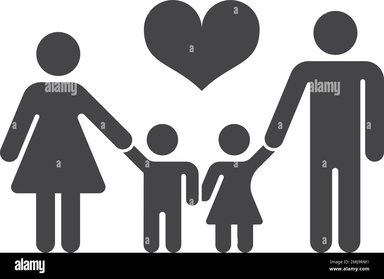Happy father children family icon hi-res stock photography and images ...
