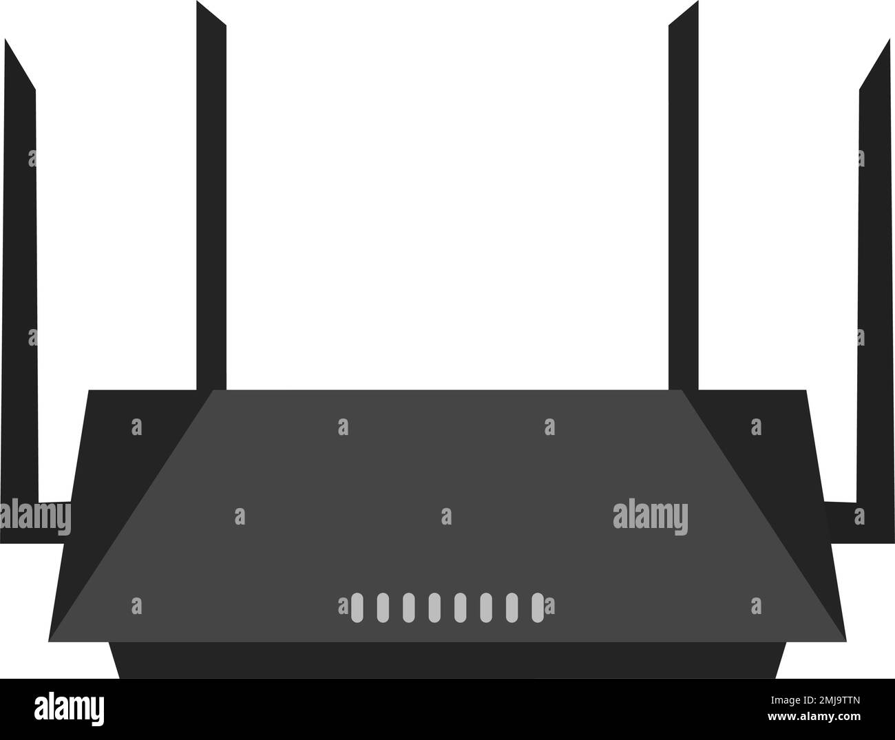 Realistic router icon with flat design. Internet Wi-Fi router. Editable vector Stock Vector ...