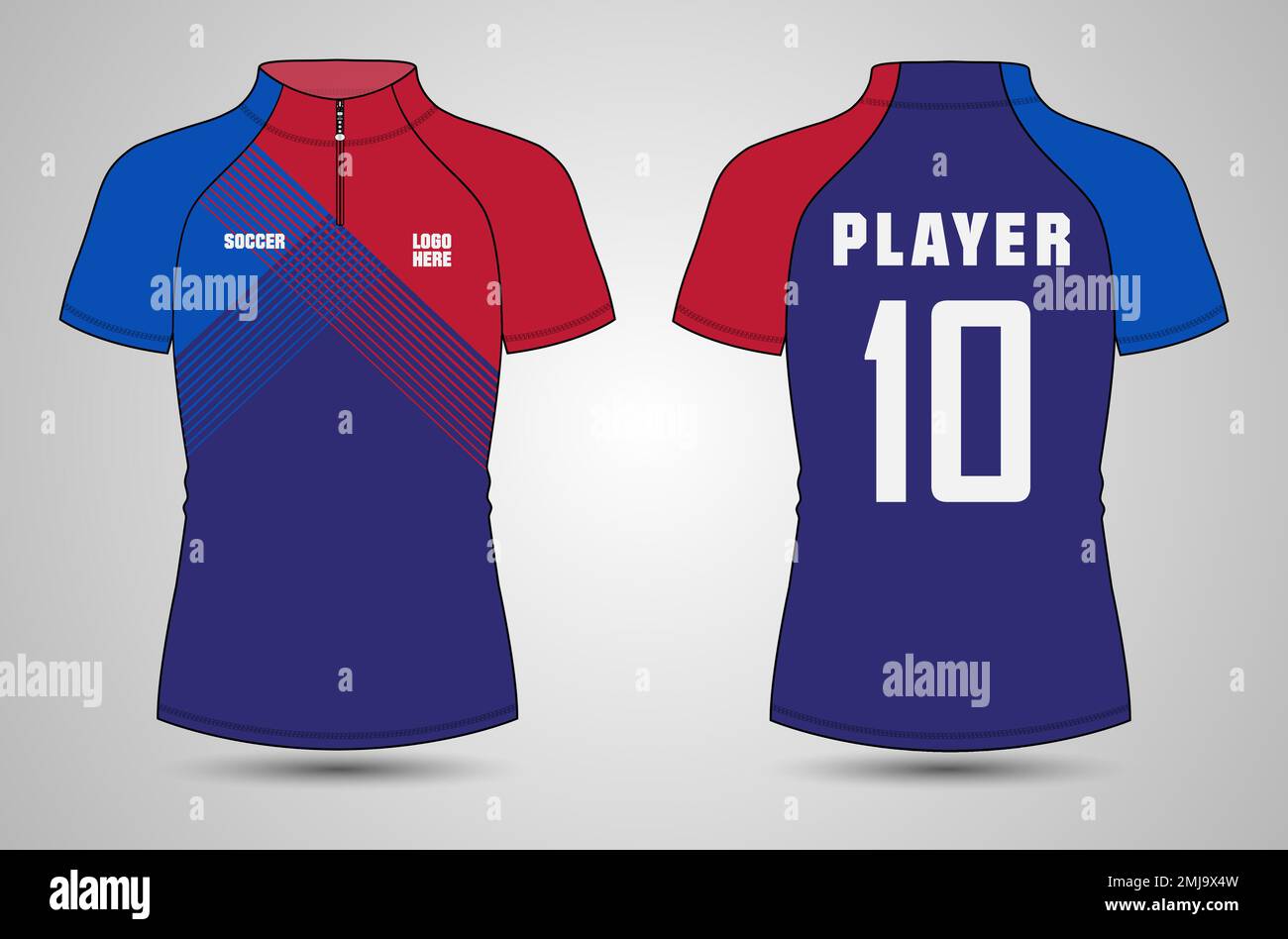 T-shirt sport Jersey design Vector illustration template Front And back ...