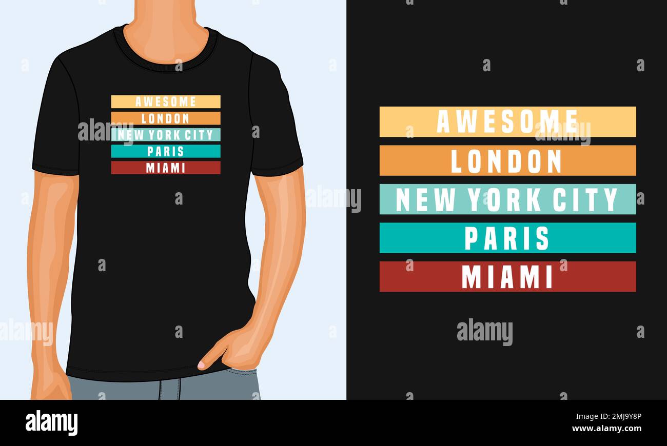 Awesome t shirt design Stock Vector Images - Alamy