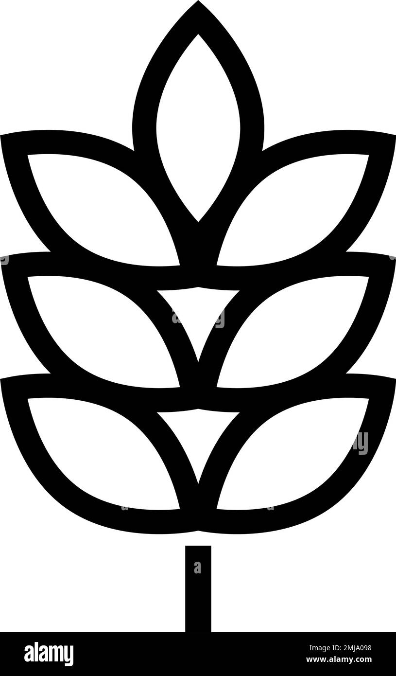 Simple wheat icon. Grain. Editable vector Stock Vector Image & Art - Alamy