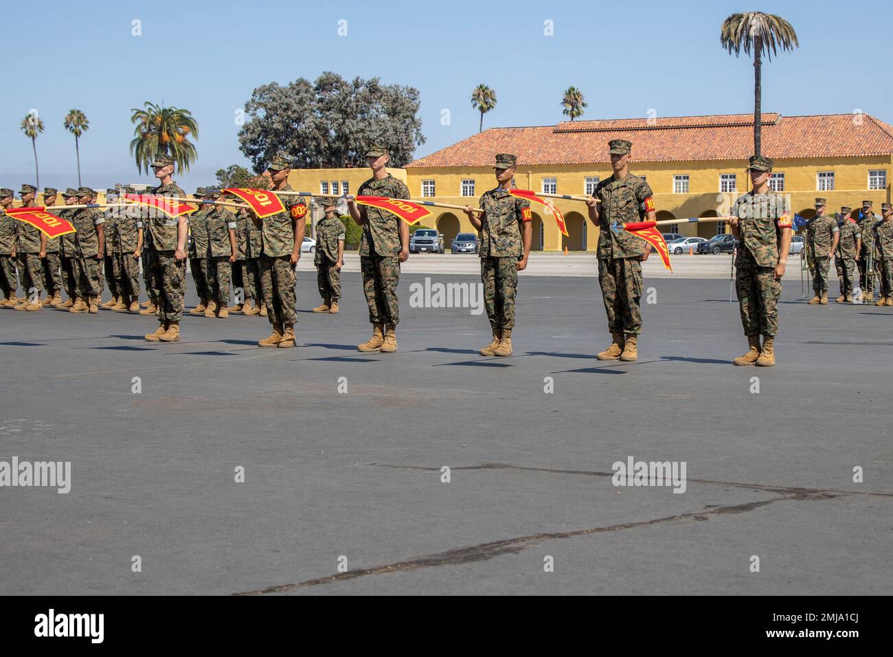 New U.S. Marines with Alpha Company, 1st Recruit Training Battalion ...
