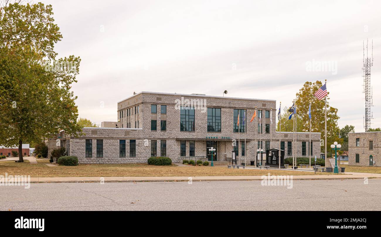Jay, Oklahoma, USA - October 16, 2022: The Delaware County Courthouse ...