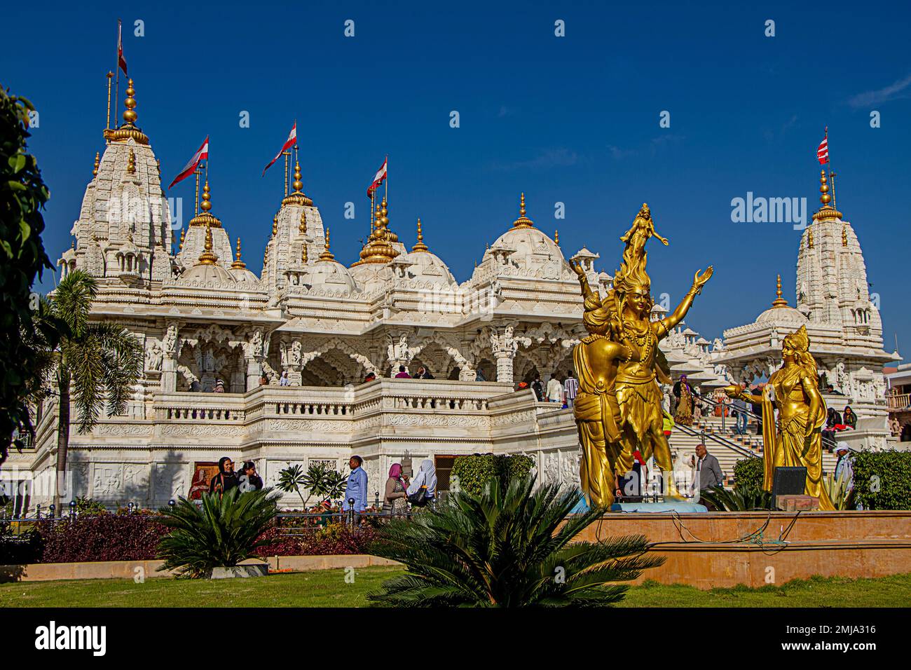 Beautiful Swaminarayan Temple in white marble stone with beautiful ...