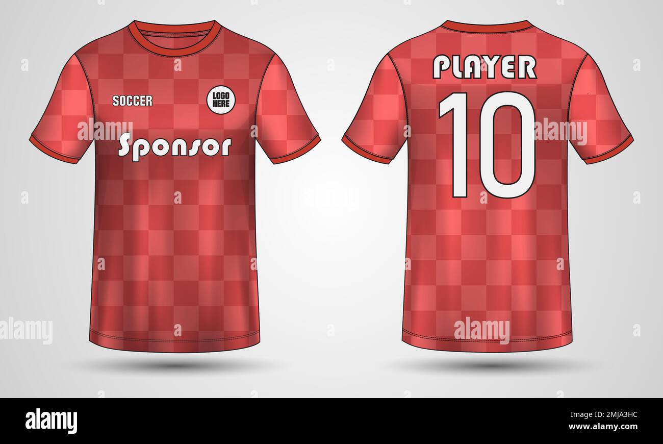 T-shirt sport Jersey design Vector illustration template Front And back ...