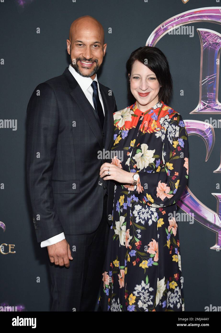 Actor Keegan-Michael Key, left, and wife Elisa Key attends the premiere ...