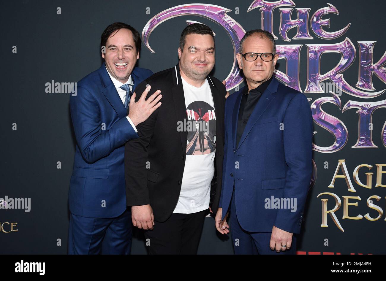 Executive producers and writers Will Matthews, left, Jeffrey Addiss and ...
