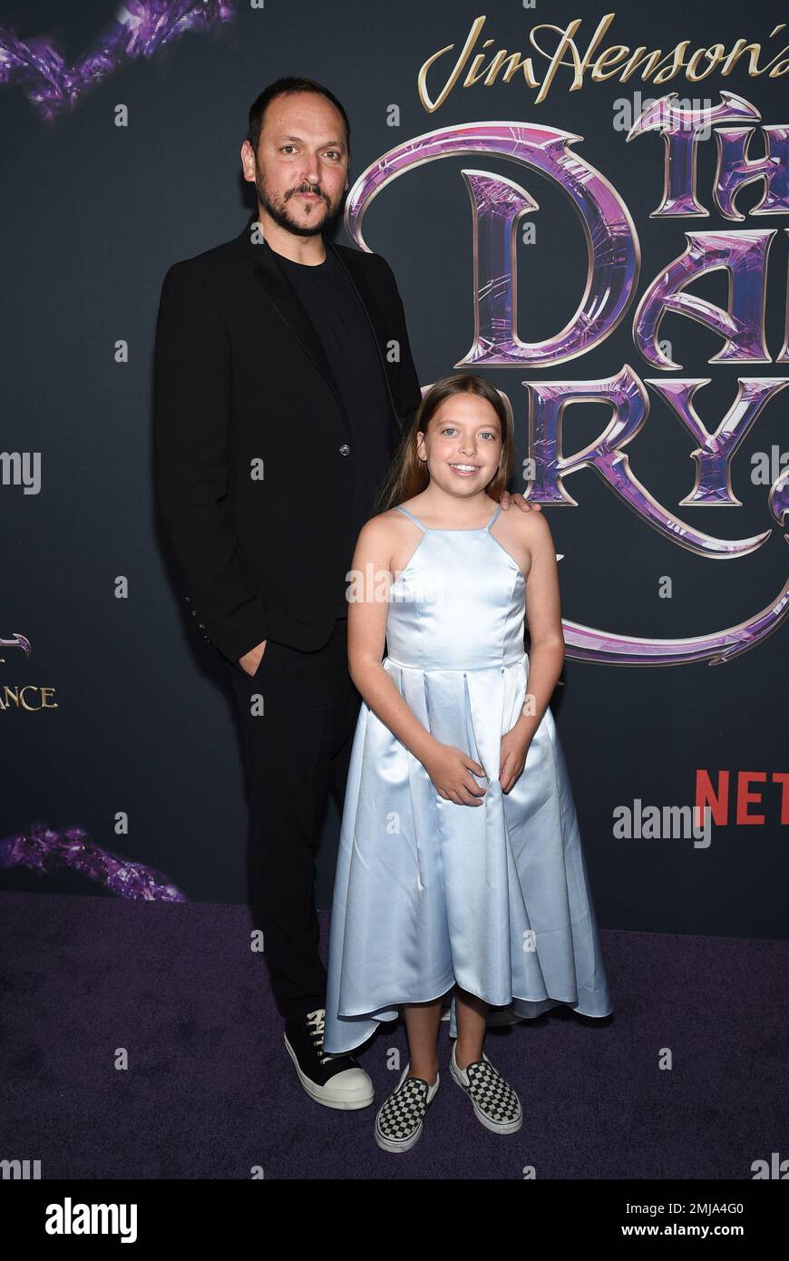 Director Louis Leterrier and his daughter Mila attend the premiere of ...