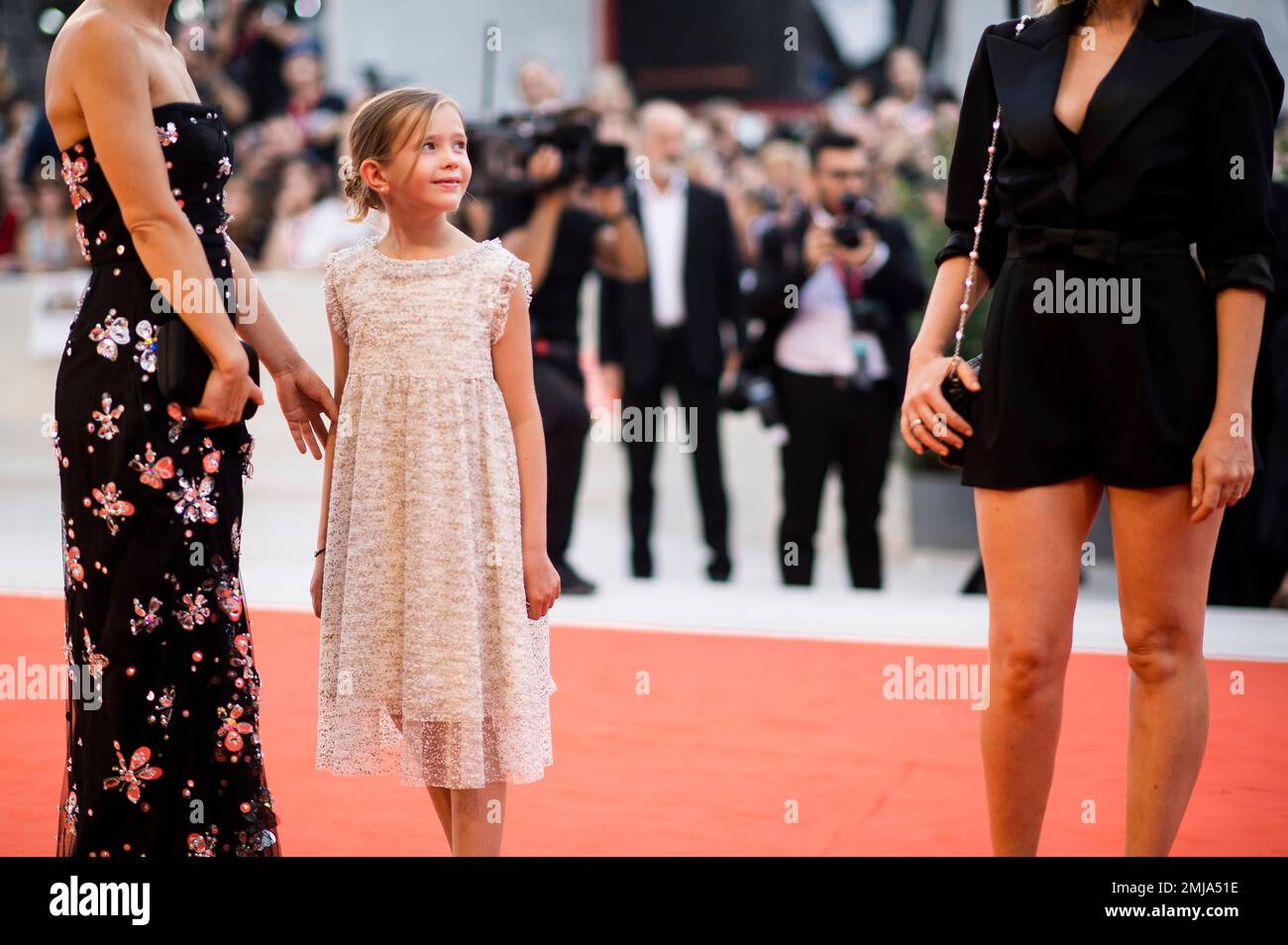 Actress Clementine Grenier, centre, poses with fellow actresses for ...