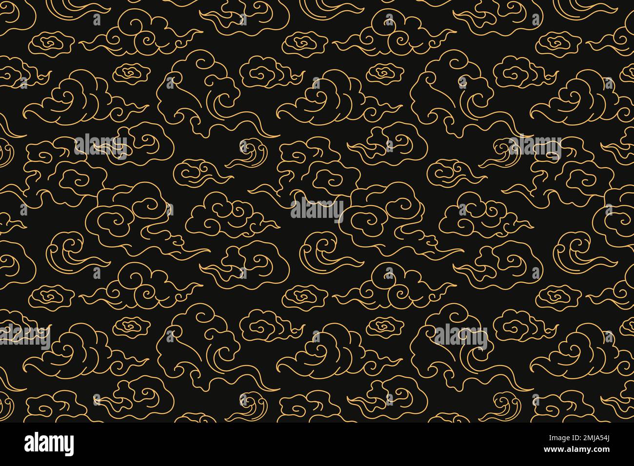 Cloud background, seamless Chinese oriental pattern vector Stock Vector ...