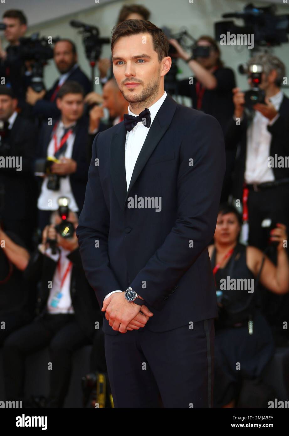 Actor Nicholas Hoult poses for photographers upon arrival at the ...
