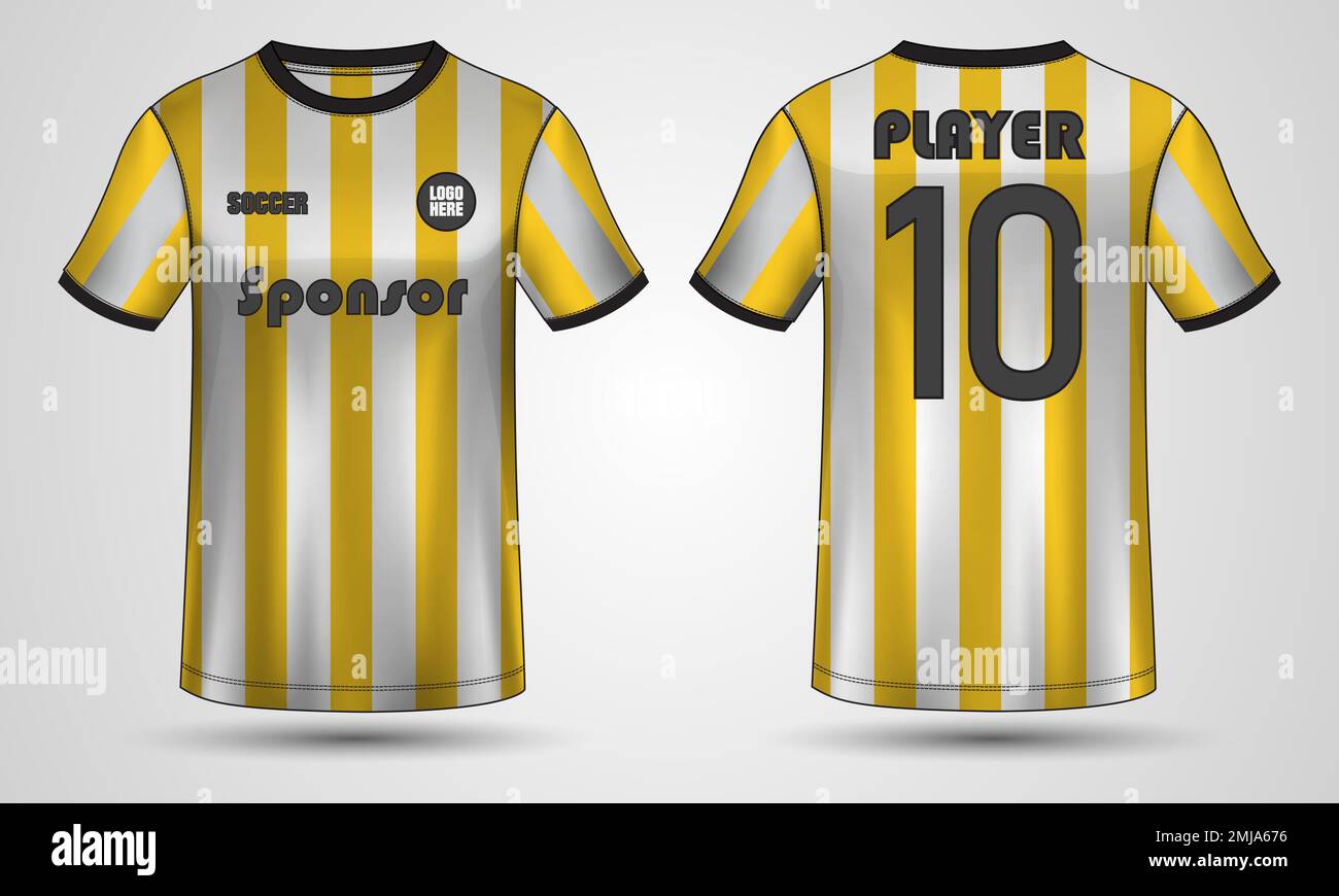 T Shirt Sport Jersey Design Vector Illustration Template Front And Back