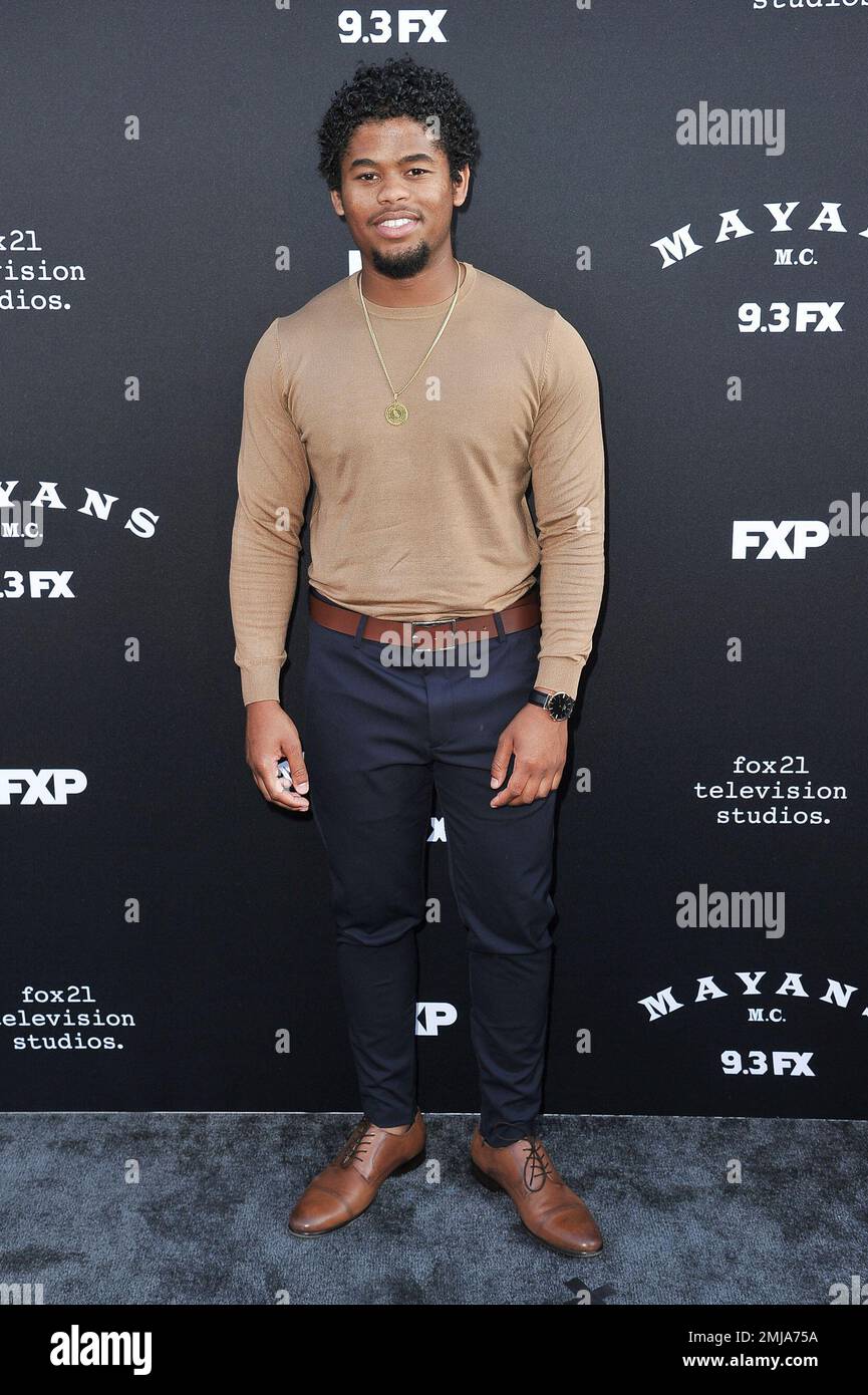 Isaiah John attends the LA premiere of "Mayans M.C." Season Two at ...