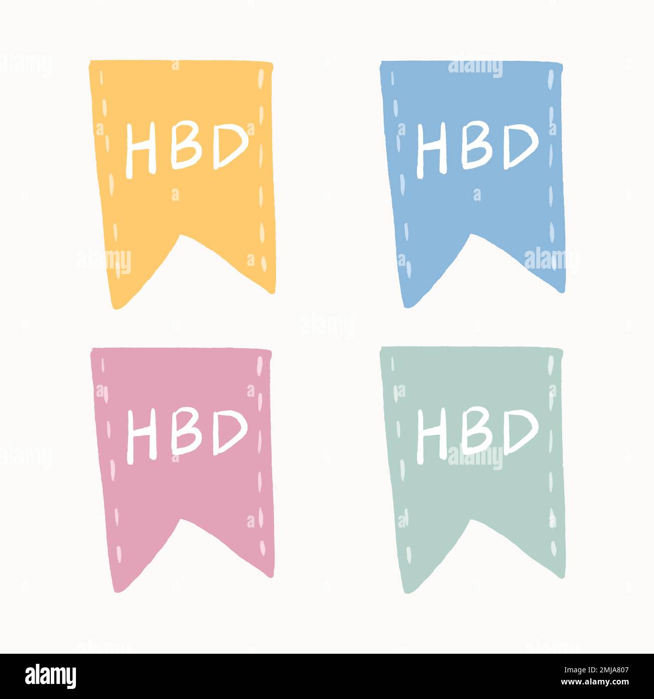Hbd pink Stock Vector Images - Alamy