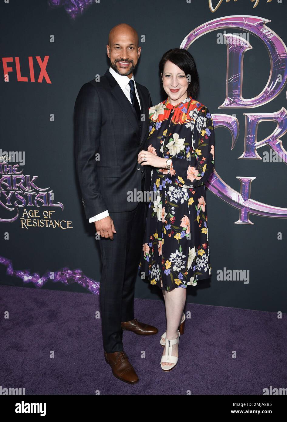 Actor Keegan-Michael Key, left, and wife Elisa Key attends the premiere ...