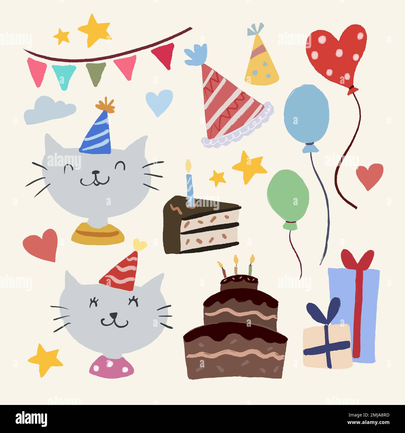 Celebration party sticker vector set Stock Vector Image & Art - Alamy