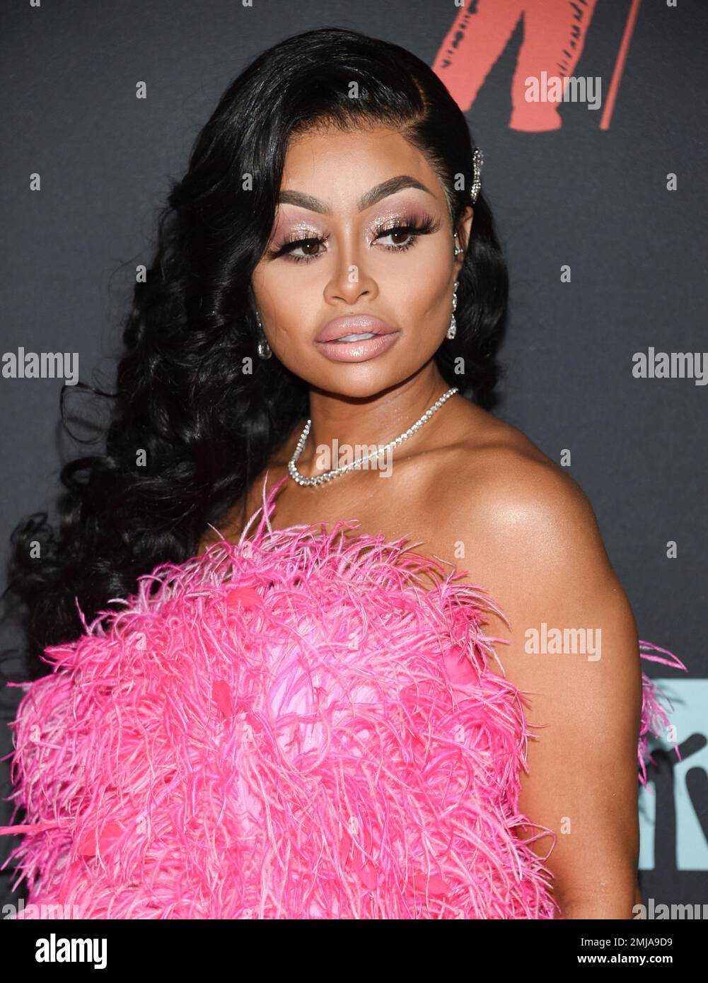 Model Blac Chyna arrives at the MTV Video Music Awards at the ...