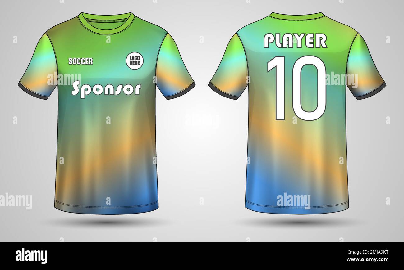 T-shirt sport Jersey design Vector illustration template Front And back ...