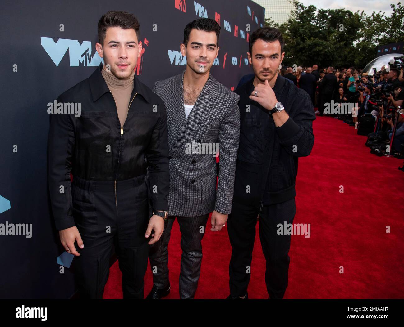 Nick Jonas, from left, Joe Jonas and Kevin Jonas, of the Jonas Brothers ...