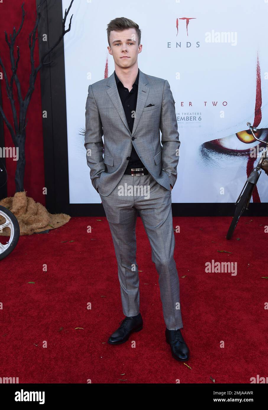 Cast member Nicholas Hamilton arrives at the Los Angeles premiere of ...