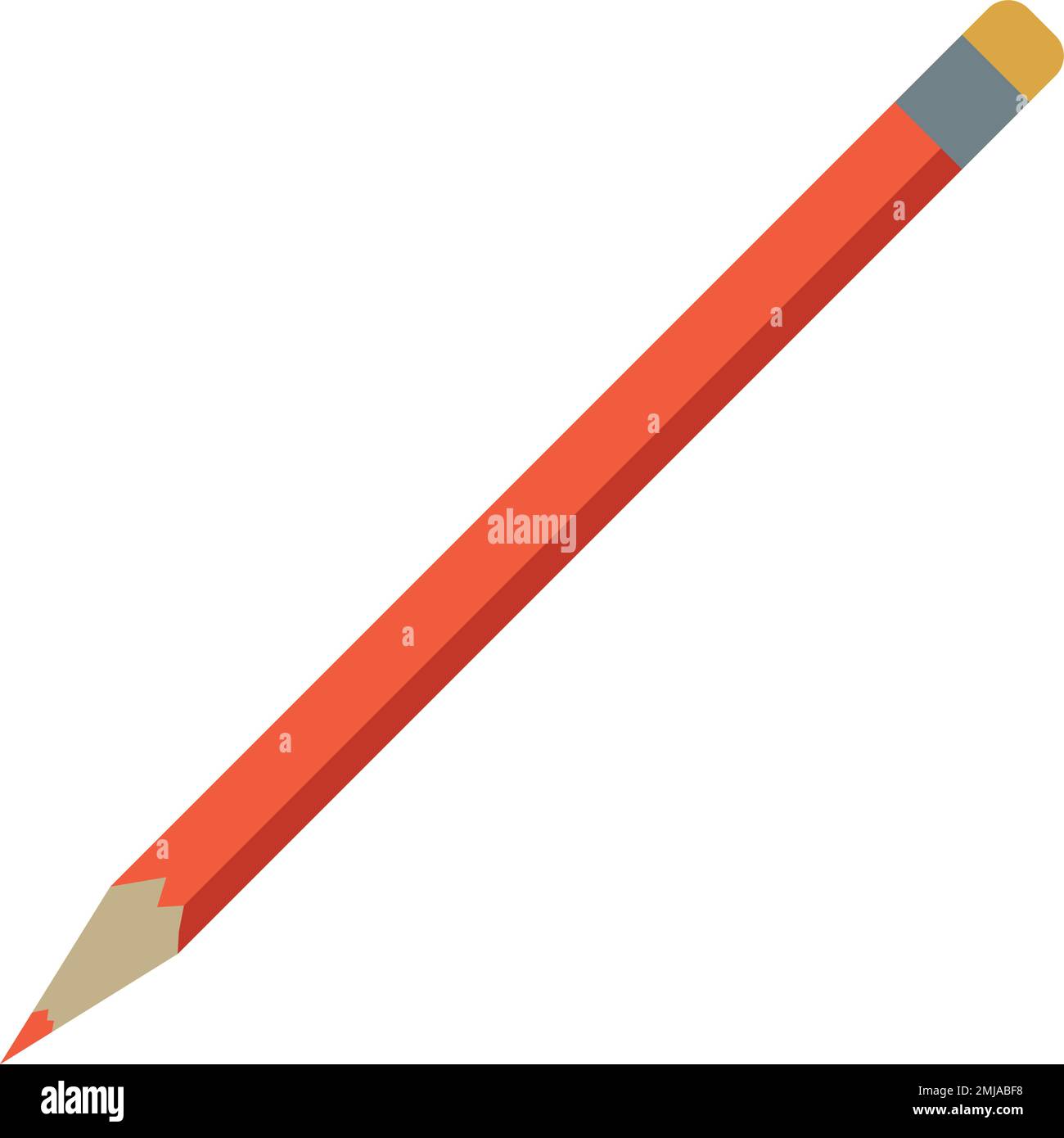 Red pencil icon. Drawing tool. School learning symbol Stock Vector ...