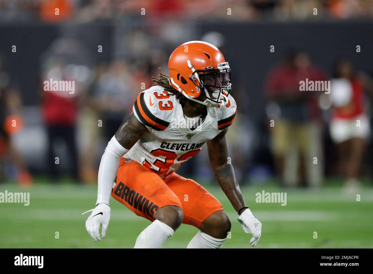 Cleveland Browns defensive back Sheldrick Redwine (33) plays against ...