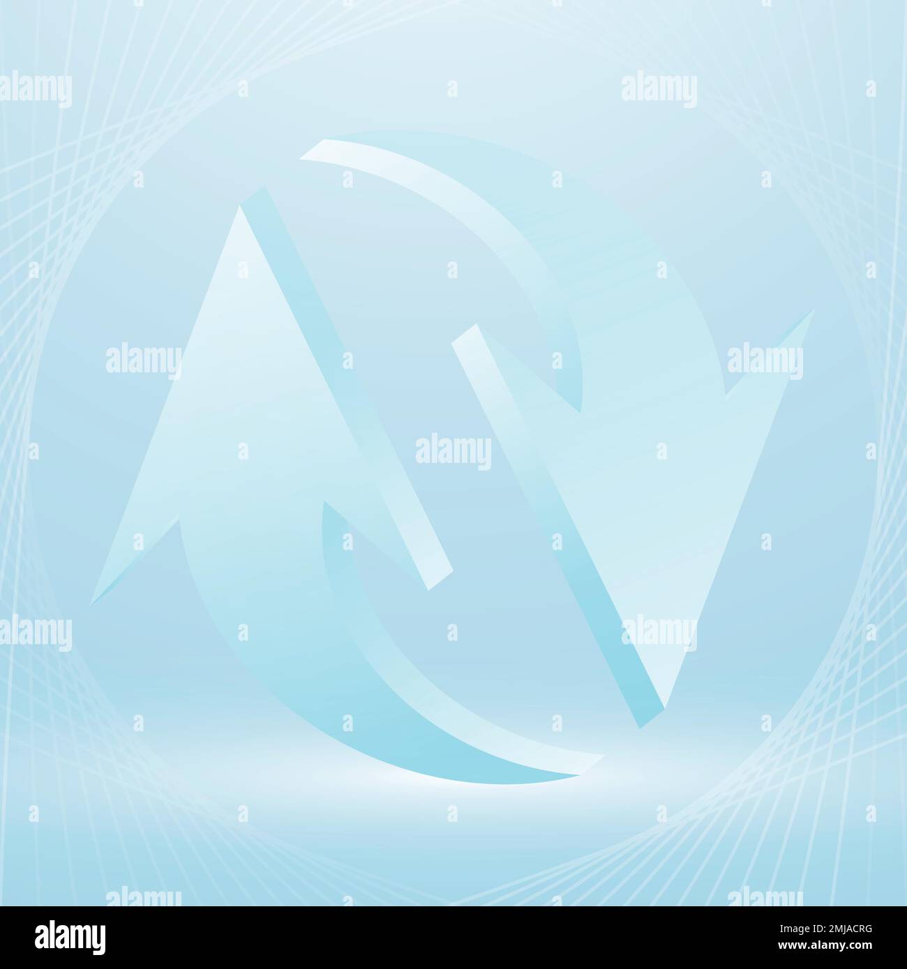 Abstract arrow background, blue gradient business reverse symbol vector ...