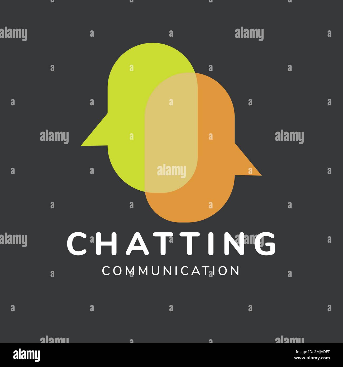 Chat application logo template, business branding design vector ...