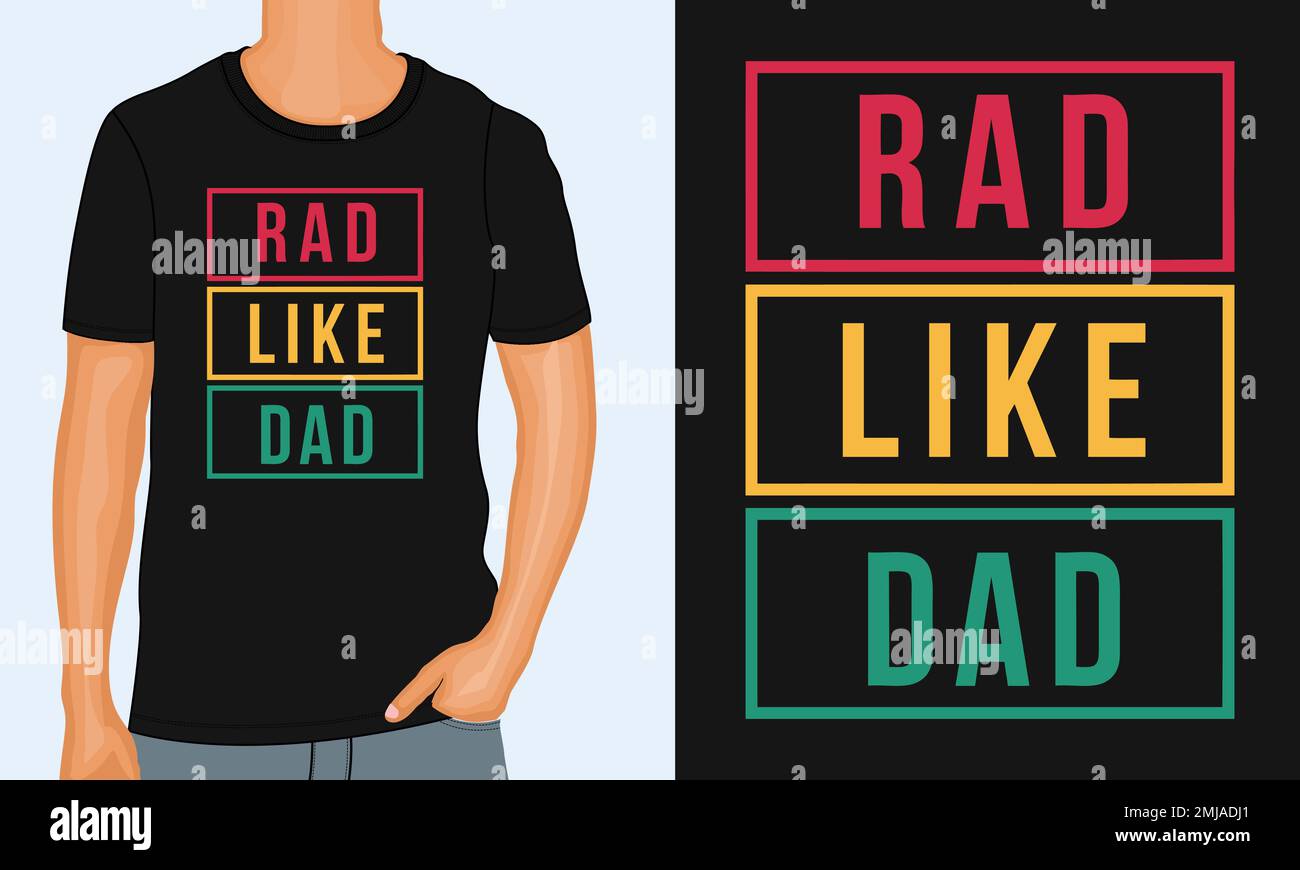 Red like dad. Typography t-shirt Chest print design Ready to print ...