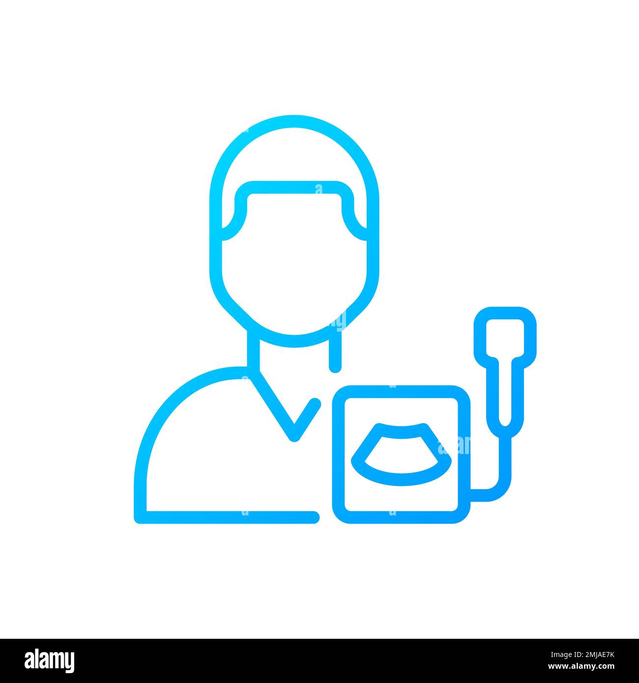 Diagnostic ultrasound pixel perfect gradient linear vector icon Stock Vector Image & Art - Alamy