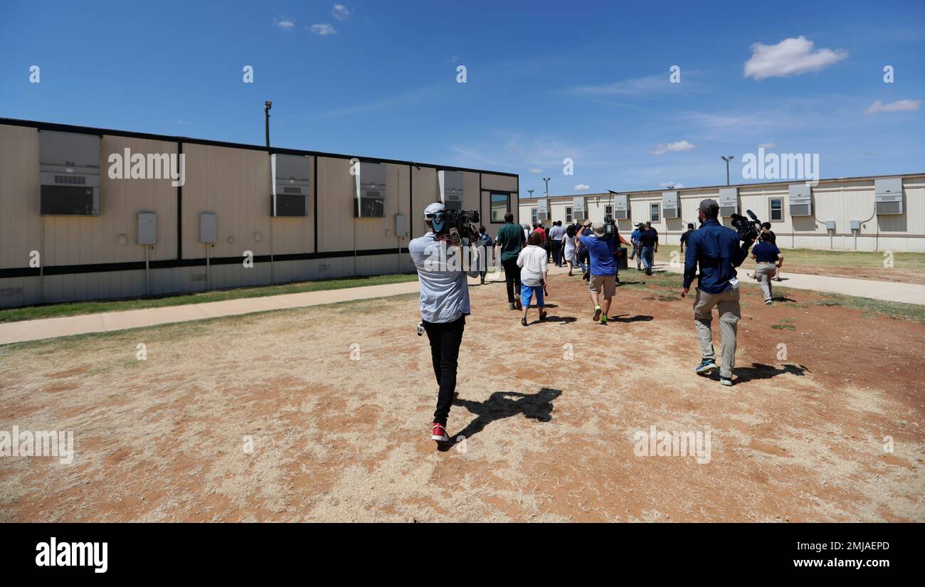 Media tour the ICE South Texas Family Residential Center, Friday, Aug ...