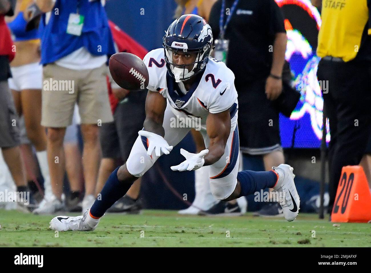Denver Broncos wide receiver Trinity Benson makes a catch during a ...