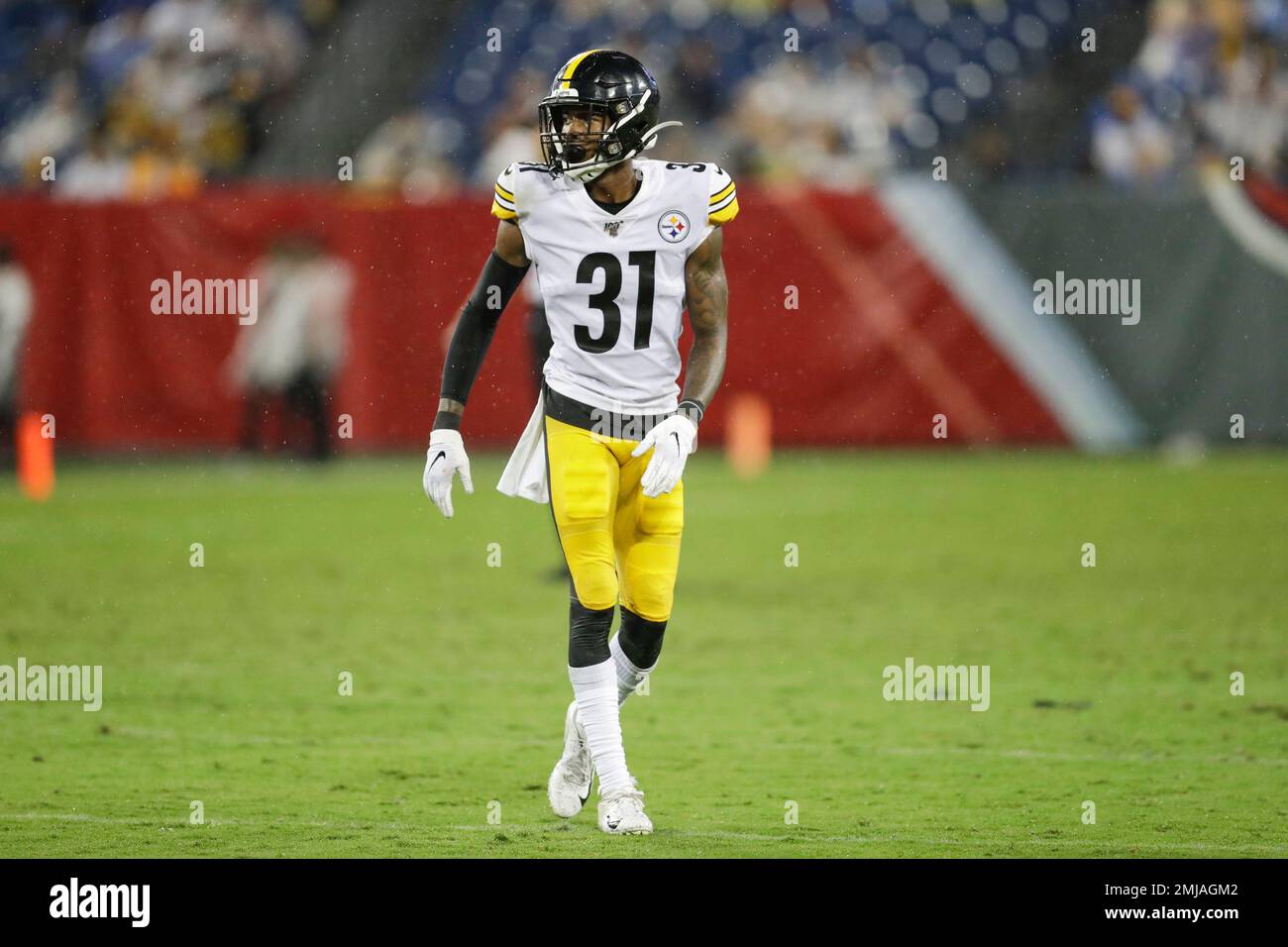 Pittsburgh Steelers cornerback Justin Layne plays against the Tennessee ...