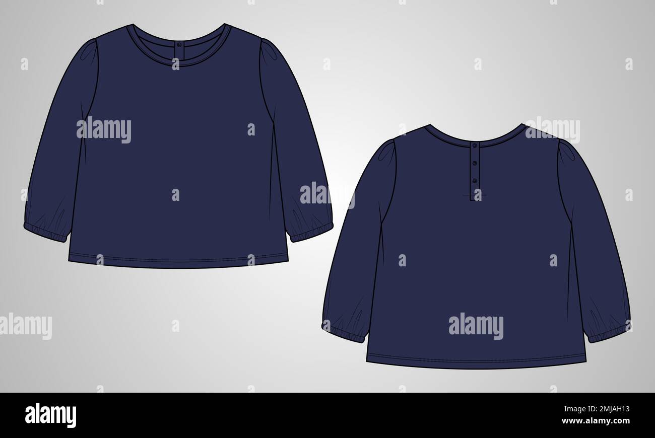 T-shirt overall technical fashion flat sketch vector Illustration ...