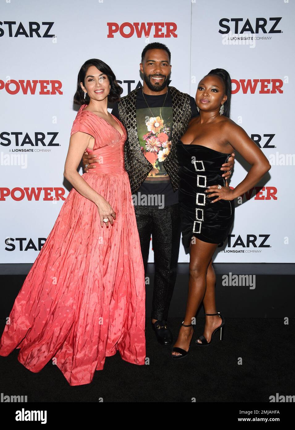 Actors Lela Loren, left, Omari Hardwick and Naturi Naughton attend the ...