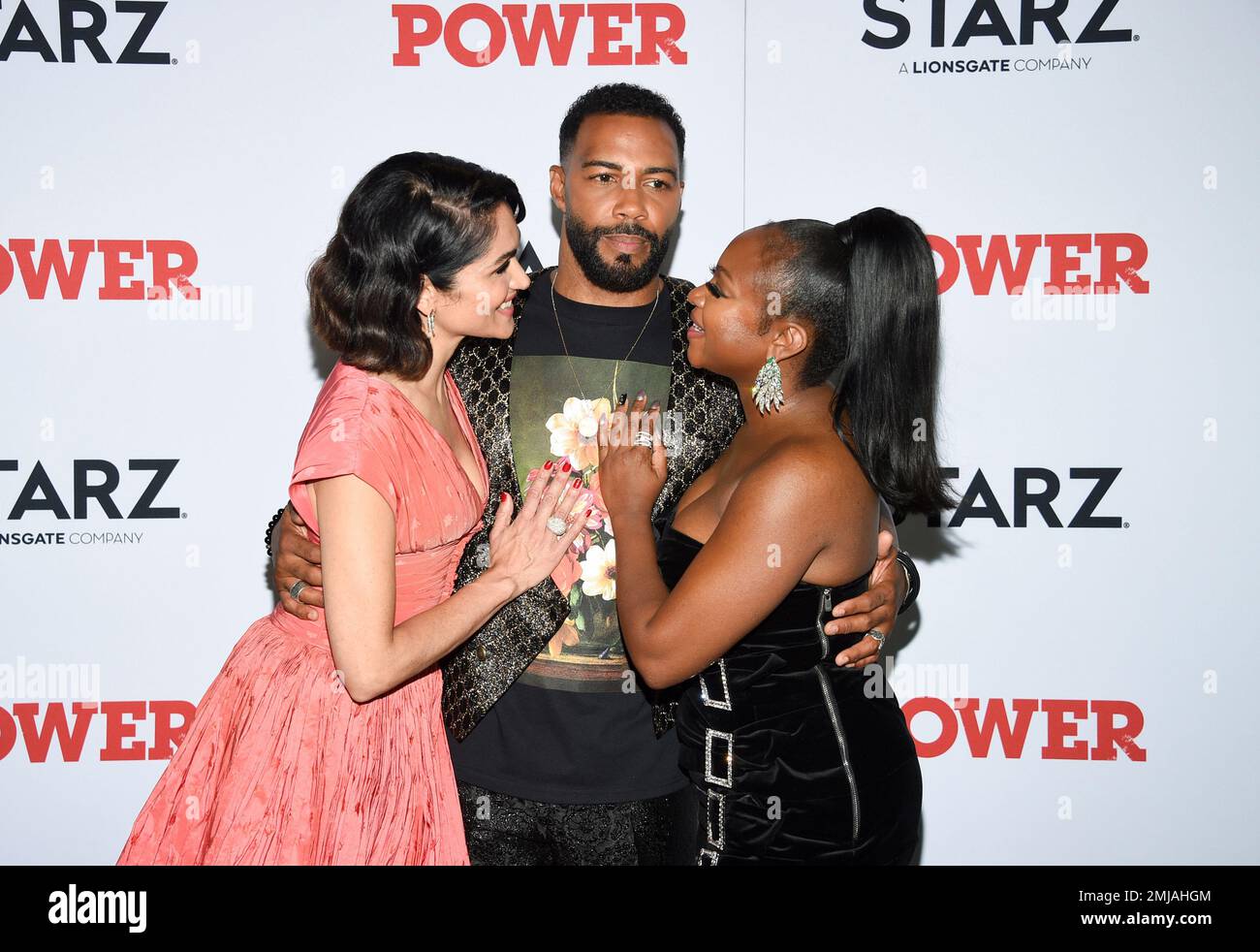 Actors Lela Loren, left, Omari Hardwick and Naturi Naughton attend the ...