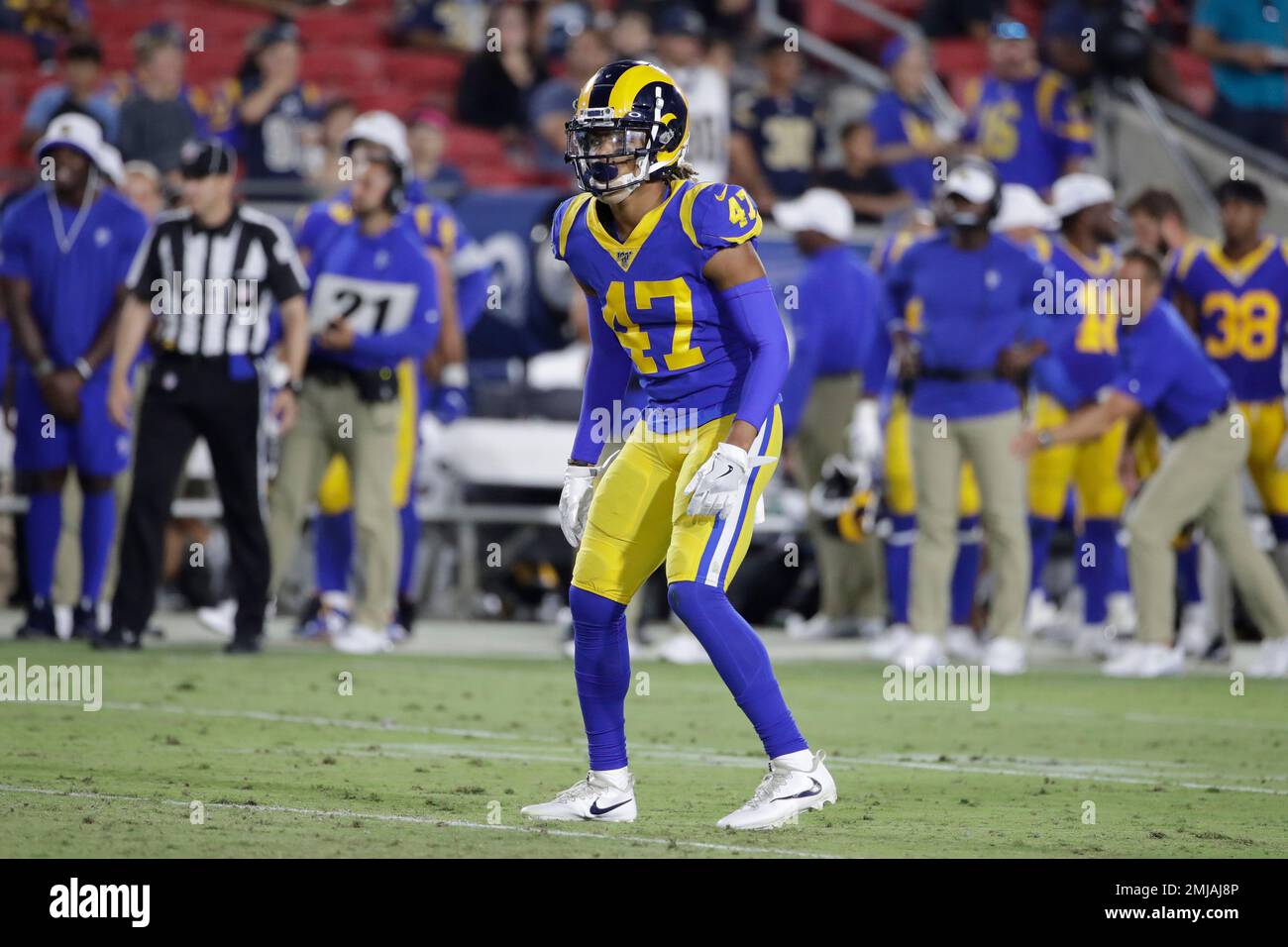 Los Angeles Rams defensive back Ramon Richards (47) during an NFL ...