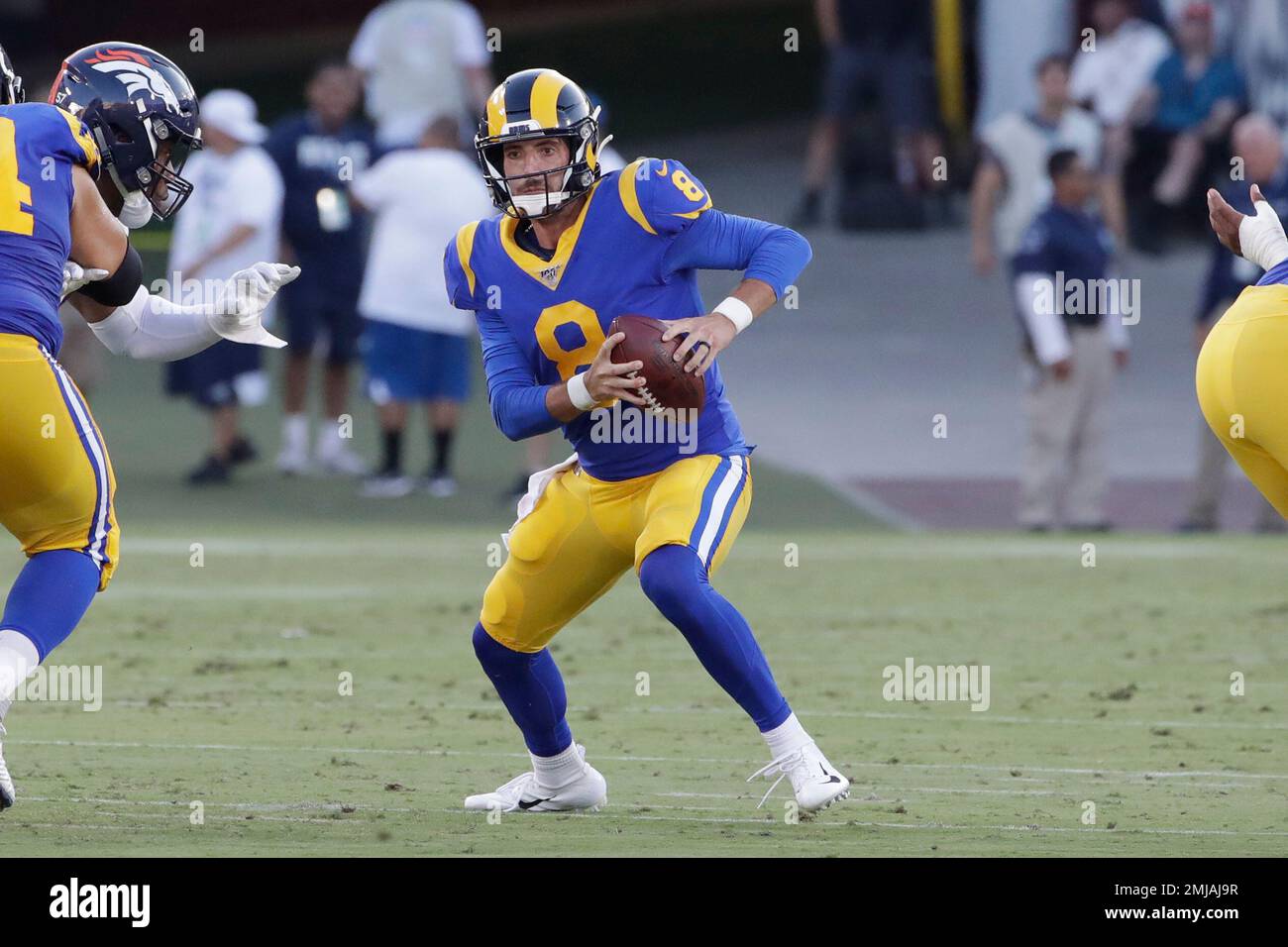 Los Angeles Rams quarterback Brandon Allen (8) during an NFL preseason ...