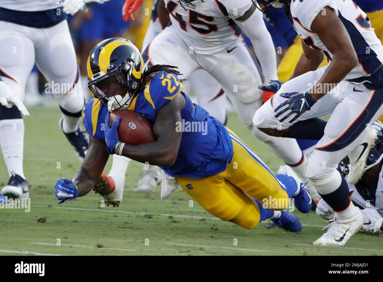 Los Angeles Rams running back Darrell Henderson (27) during an NFL ...