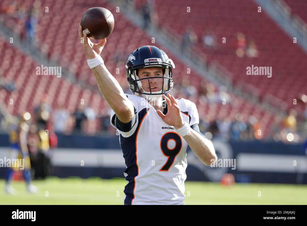 Denver Broncos quarterback Kevin Hogan (9) during an NFL preseason ...