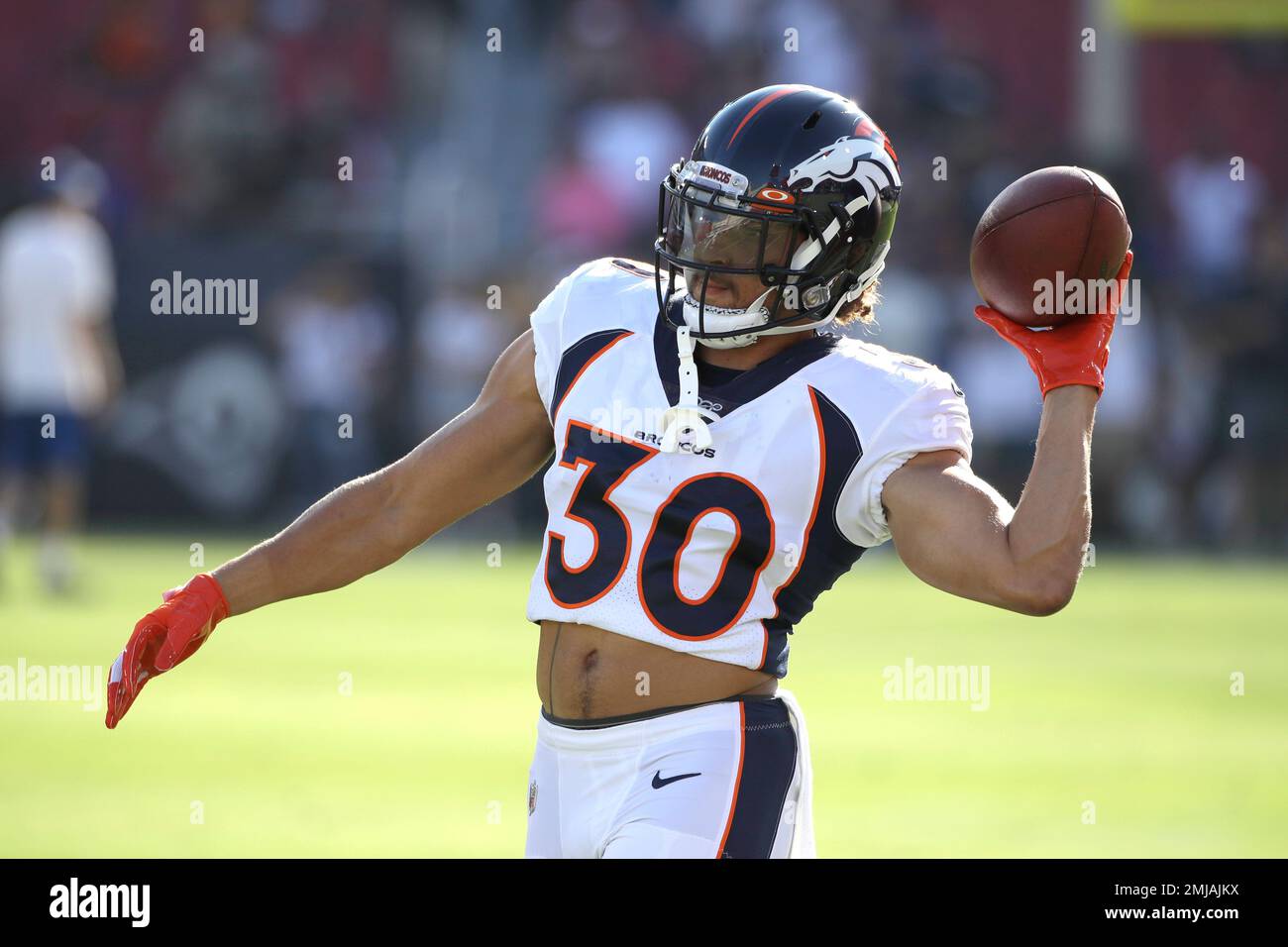 Denver Broncos running back Phillip Lindsay (30) during an NFL ...
